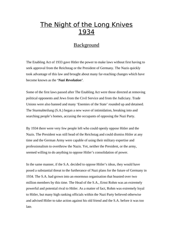 Weimar Germany/Hitler's rise to power scheme of work | Teaching Resources