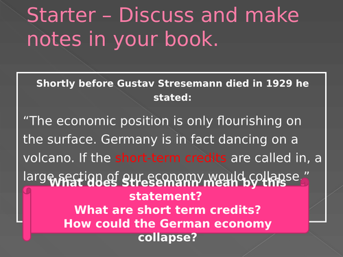 Weimar Germany/Hitler's rise to power scheme of work | Teaching Resources