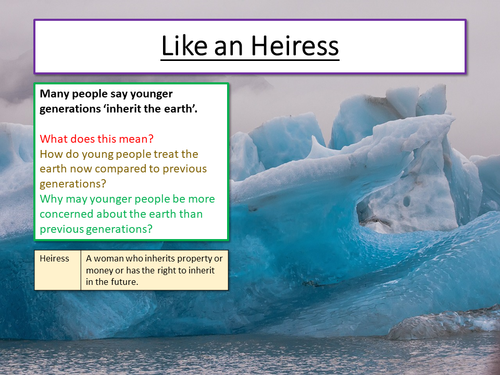 Like an Heiress | Teaching Resources