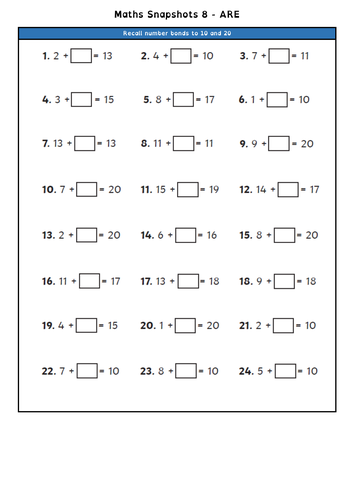 End of Key Stage 1 Work at ARE standard snapshots | Teaching Resources