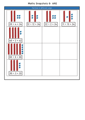 End of Key Stage 1 Work at ARE standard snapshots | Teaching Resources