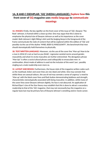 2025 UPDATED MAGAZINE UNIT EDUQAS GCSE: MEDIA LANGUAGE IN 'VOGUE' AND ...