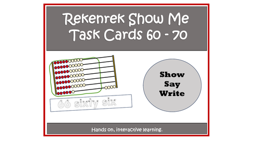 Rekenrek Show, Say, Write Numerals 60 to 70 | Teaching Resources