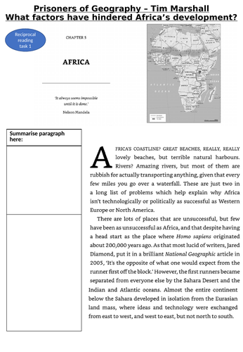 KS3 Progress in Geography - Africa SOL and resources | Teaching Resources