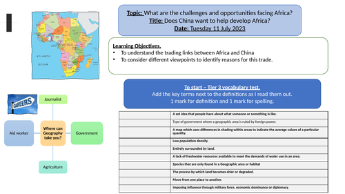 KS3 Progress in Geography - Africa SOL and resources | Teaching Resources