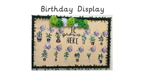 Birthday Display | Teaching Resources