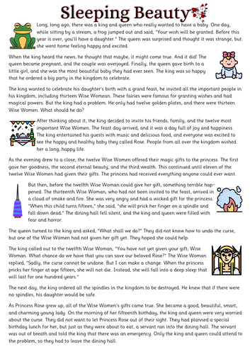 Sleeping Beauty Reading Comprehension | Teaching Resources
