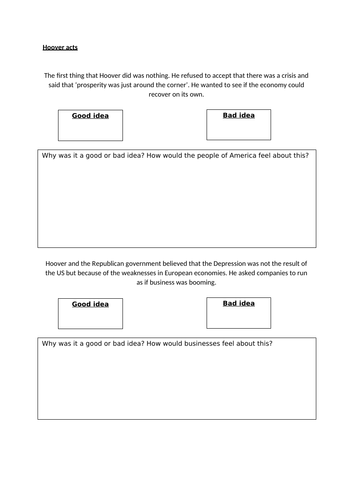 AQA America Opportunity and Inequality 1930s | Teaching Resources