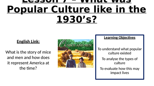 AQA America Opportunity and Inequality 1930s | Teaching Resources