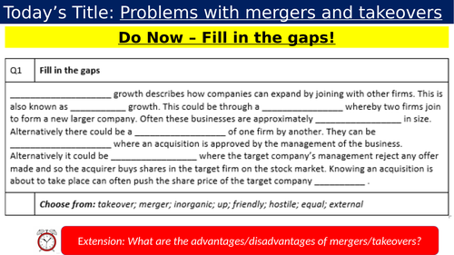 Edexcel GCSE Business - Business Growth | Teaching Resources