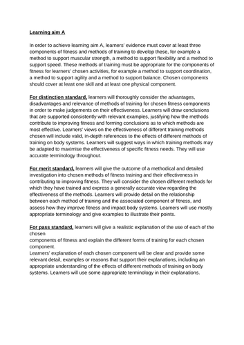 BTEC L3 in UPS. Unit 4: Physical Preparation, Health & Wellbeing ...