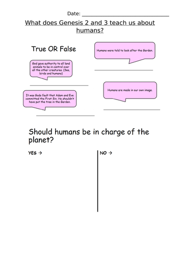 What does Genesis 2 and 3 teach us about humans? | Teaching Resources