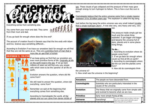 What are the different opinions on how the World was created? (Creation ...