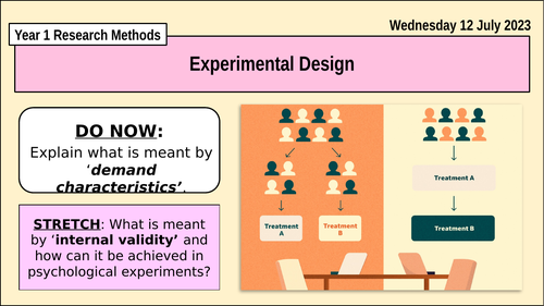 A-Level Psychology - EXPERIMENTAL DESIGN [Year 1 Research Methods ...