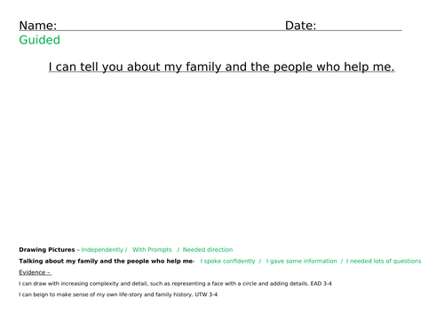 EYFS Reception Baseline Assessments for New 2021 Framework | Teaching ...