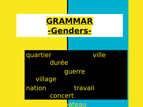 genders in French | Teaching Resources