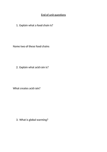 The Environment, KS3, Geography, AQA | Teaching Resources