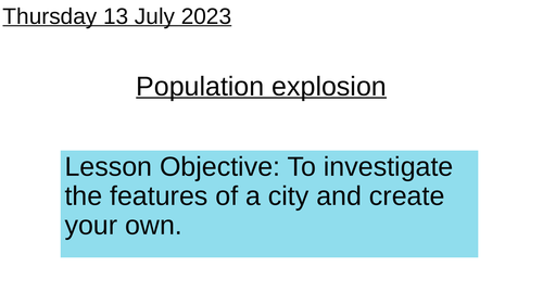 Population & Urbanisation,KS3, Geography, AQA | Teaching Resources