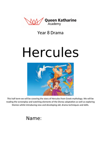 Hercules Scheme of Work Drama KS3 | Teaching Resources