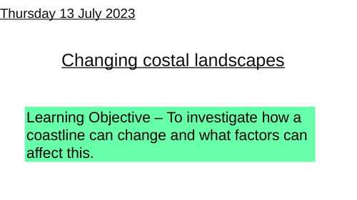 Coastal Landscapes, Y9, Geography, AQA | Teaching Resources