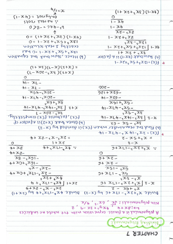 AS Pure Maths notes- Chapter 7 (Algebraic methods) | Teaching Resources AS Pure Maths notes- Chapter 7 (Algebraic methods) | Teaching Resources