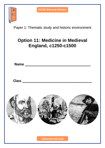 Medicine in Medieval England, c1250-c1500 Work Booklet Edexcel ...
