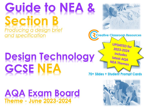 *NEW* GCSE DT NEA AQA Guide to Section B – Design Brief/Client Needs ...