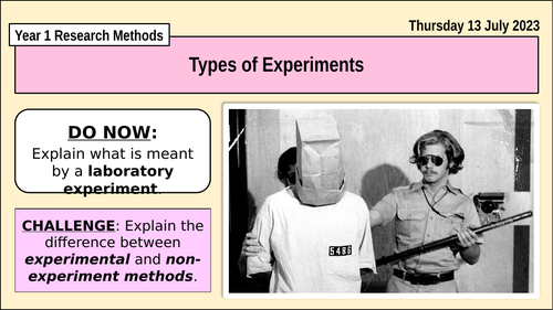 A-Level Psychology - TYPES OF EXPERIMENTS [Year 1 Research Methods ...