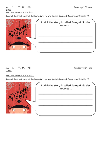 Aaarghh Spider EYFS Planning unit | Teaching Resources