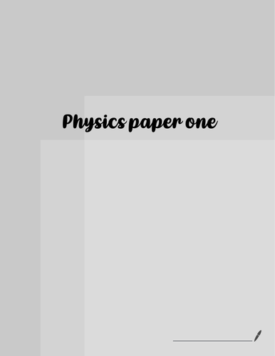 Aqa combined higher-Physics paper one | Teaching Resources