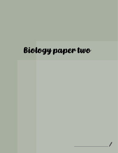 Aqa Combined Science higher- Biology paper two | Teaching Resources