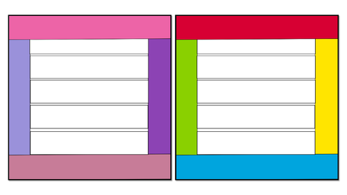 10 Colourful Writing Frames EYFS and KS1 | Teaching Resources