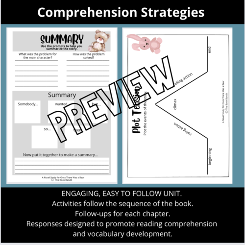 ONCE THERE WAS A BEAR by Jane Riordan NOVEL STUDY and Reading ...