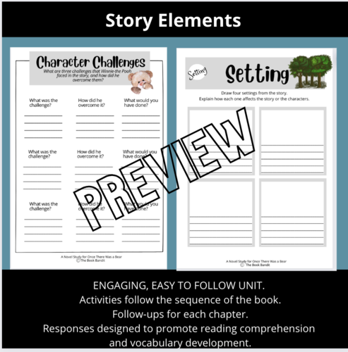 ONCE THERE WAS A BEAR by Jane Riordan NOVEL STUDY and Reading ...