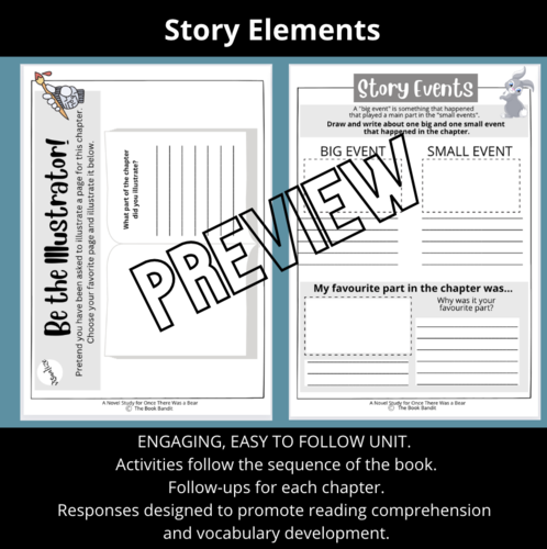 ONCE THERE WAS A BEAR by Jane Riordan NOVEL STUDY and Reading ...