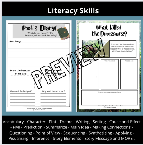 ONCE THERE WAS A BEAR by Jane Riordan NOVEL STUDY and Reading ...