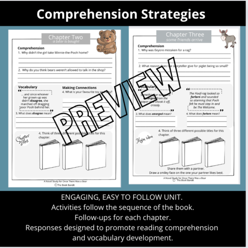 ONCE THERE WAS A BEAR by Jane Riordan NOVEL STUDY and Reading ...