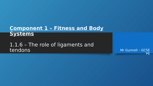 Edexcel GCSE PE -Musculo-skeletal system | Teaching Resources