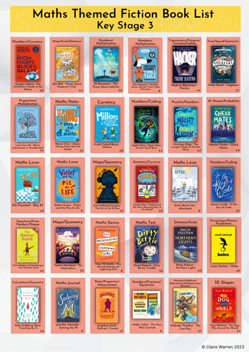 Complete Secondary Maths Curriculum Themed Fiction Reading Book Lists ...