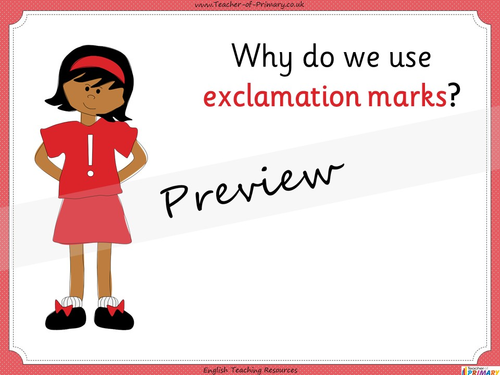 Exclamation Marks - Year 1 | Teaching Resources