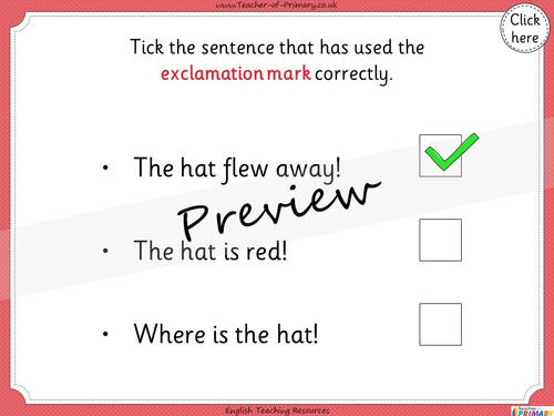 Exclamation Marks - Year 1 | Teaching Resources