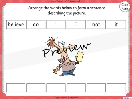 Exclamation Marks - Year 1 | Teaching Resources