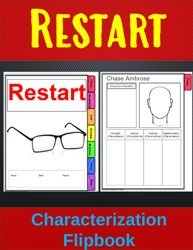 Restart Characterization Flip book | Teaching Resources