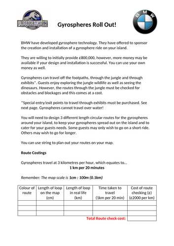 Y6 Jurassic World Maths Project: Part 3 | Teaching Resources
