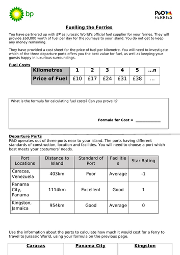 Y6 Jurassic World Maths Project: Part 3 | Teaching Resources