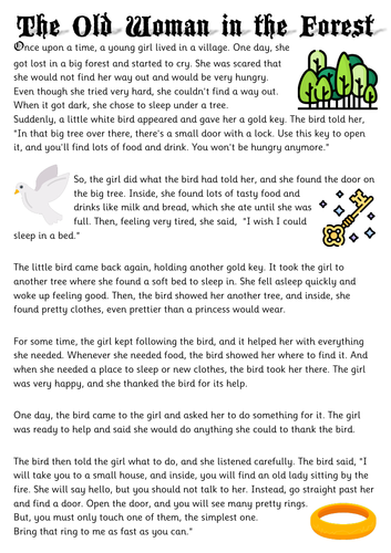 Fairytale Old Woman in Forest | Teaching Resources
