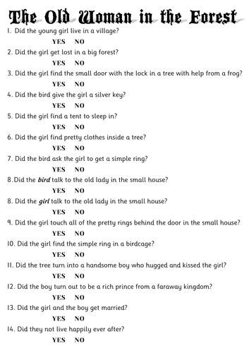 Fairytale Old Woman in Forest | Teaching Resources