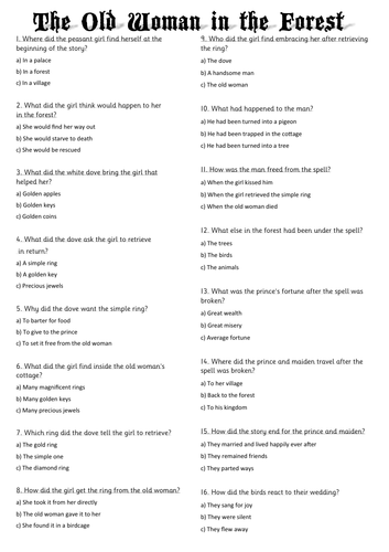 Fairytale Old Woman in Forest | Teaching Resources