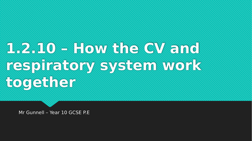 Edexcel GCSE PE - CV System Unit | Teaching Resources