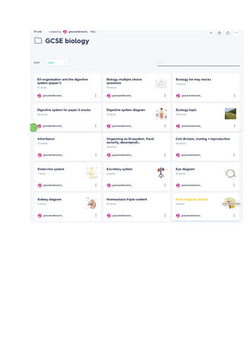 Aqa Gcse Triple Biology Entire Quizlet Folder Teaching Resources